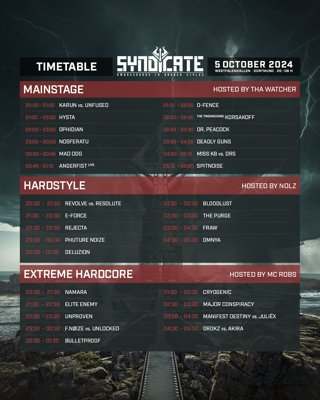 Timetable - SYNDICATE